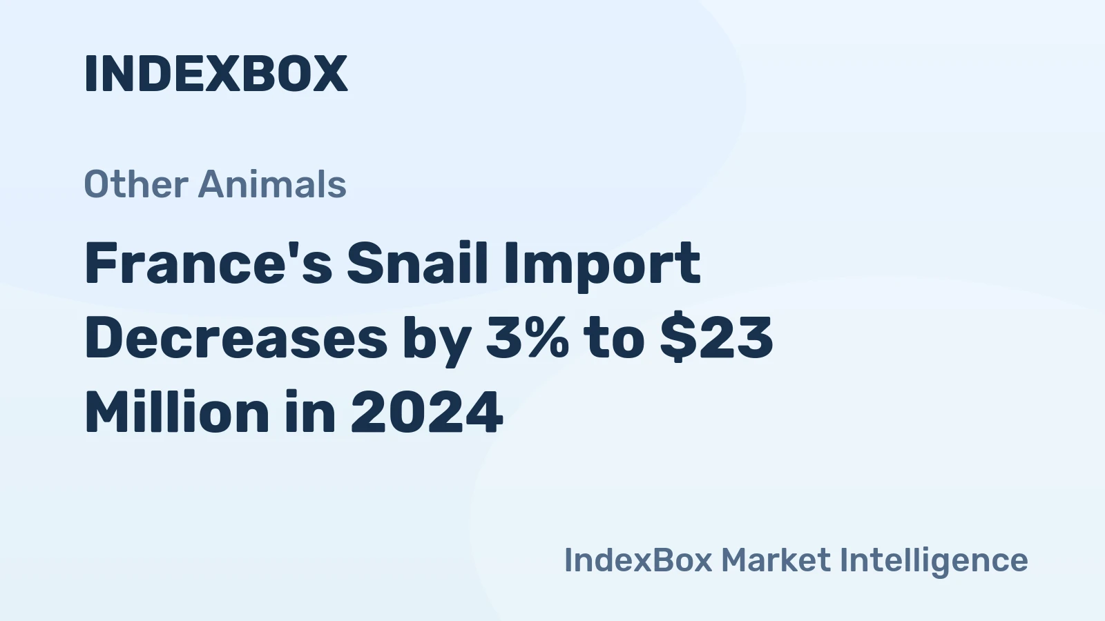 France's Snail Import Decreases by 3% to $23 Million in 2024