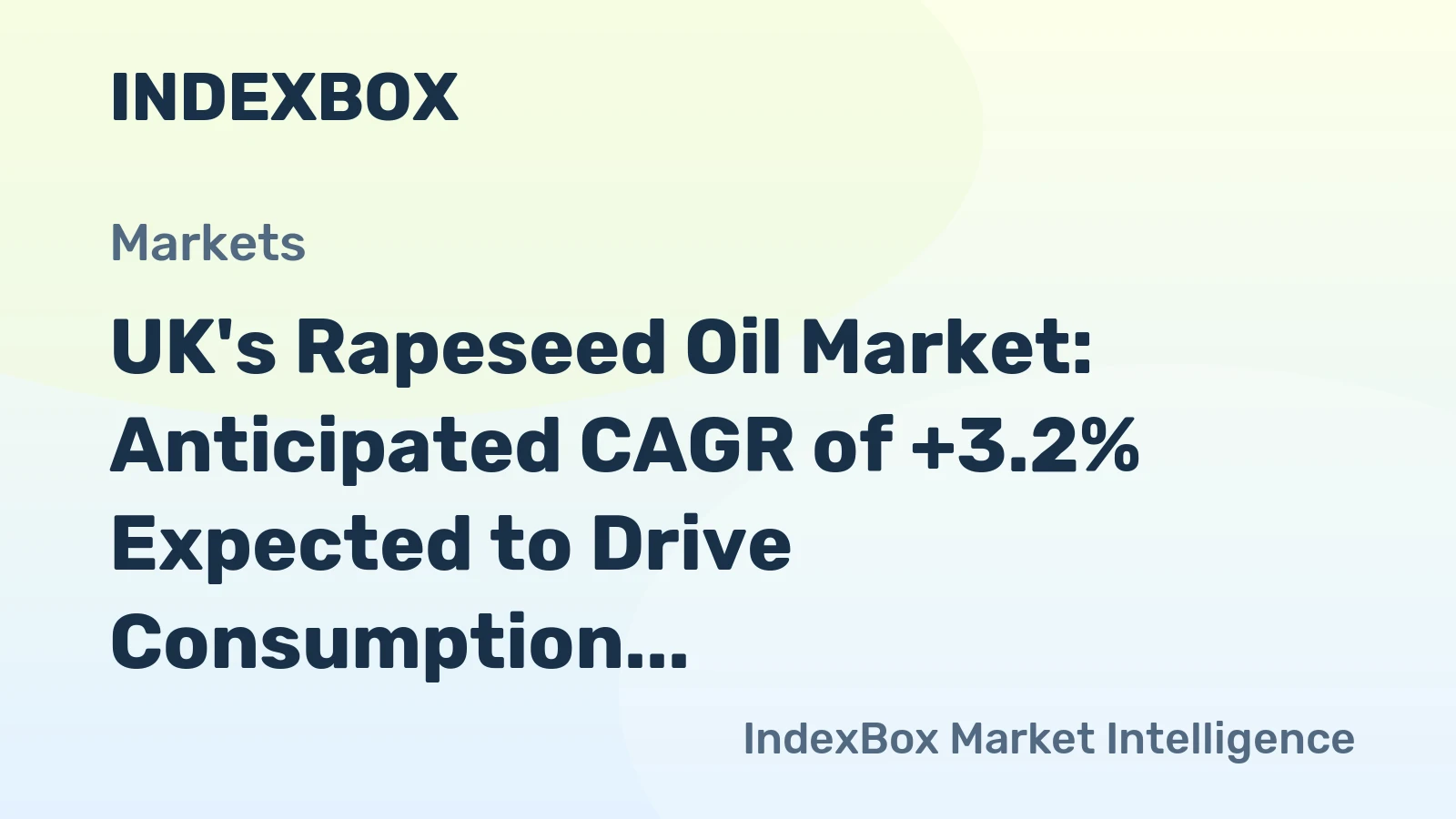 UK's Rapeseed Oil Market: Anticipated CAGR of +3.2% Expected to Drive Consumption Trend Over Next Decade