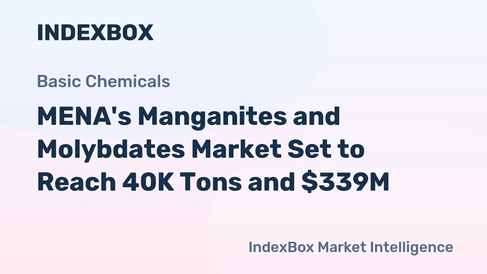 MENA's Manganites and Molybdates Market Set to Reach 40K Tons and $339M