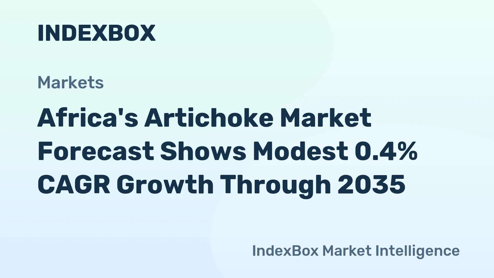Africa's Artichoke Market Forecast Shows Modest 0.4% CAGR Growth Through 2035