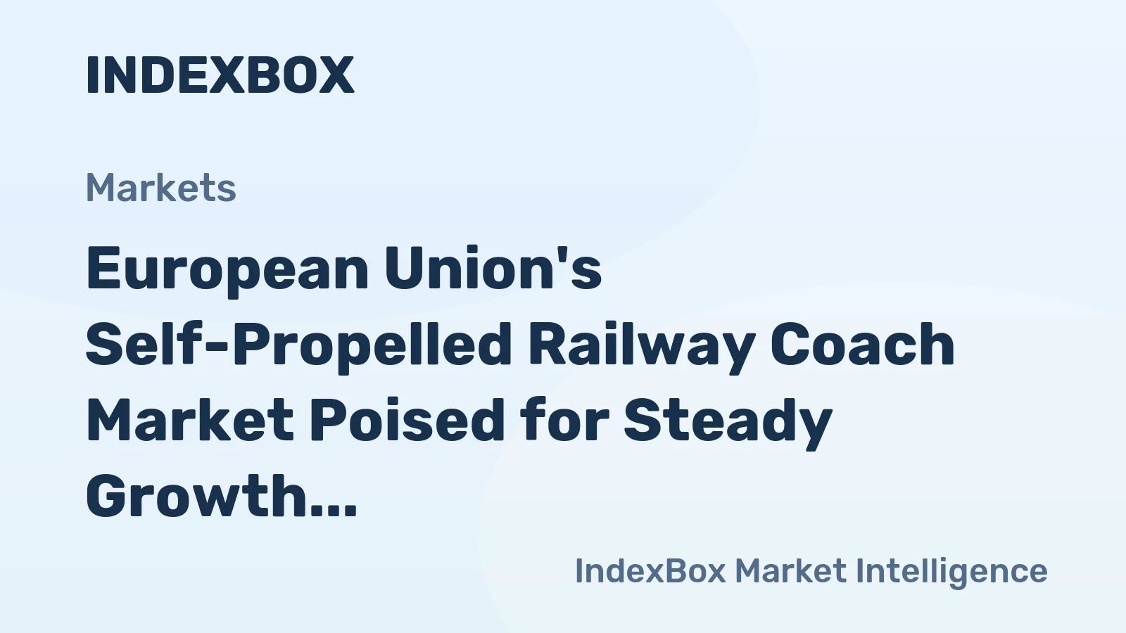 European Union's Self-Propelled Railway Coach Market Poised for Steady Growth with 3.6% CAGR in Value