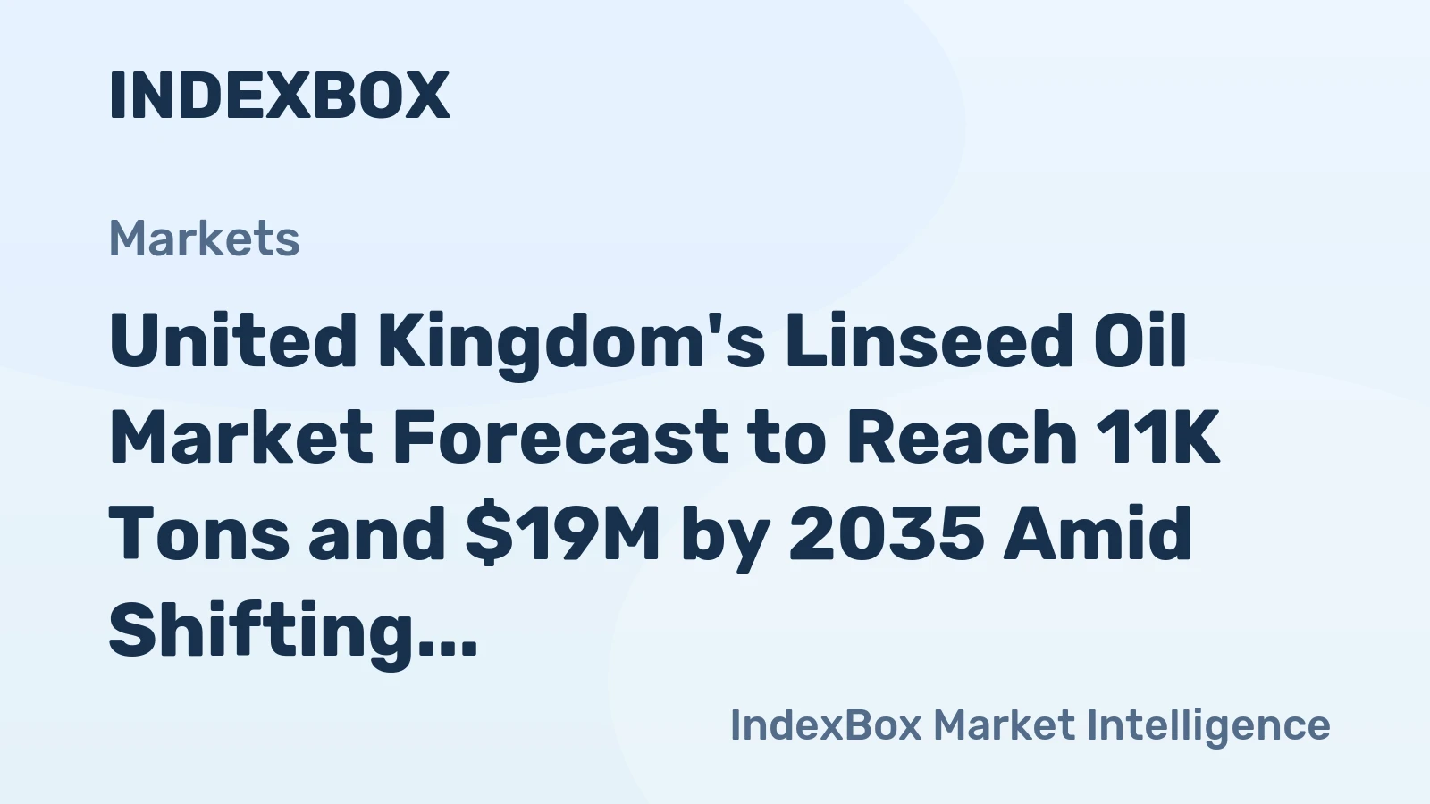 United Kingdom's Linseed Oil Market Forecast to Reach 11K Tons and $19M by 2035 Amid Shifting Trade Dynamics