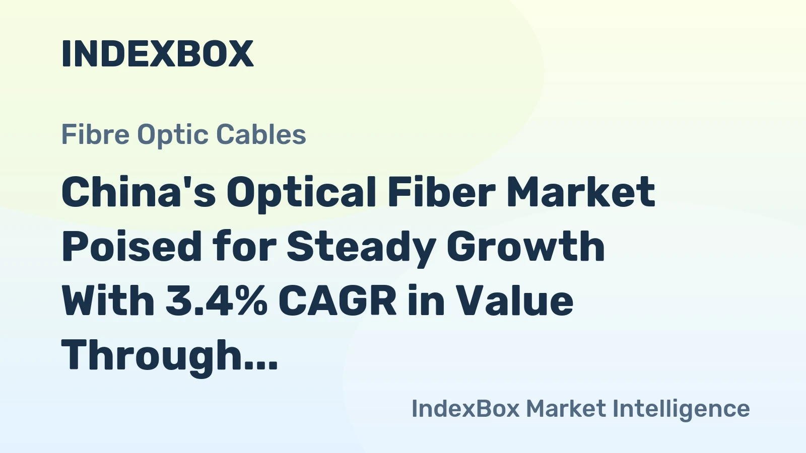 China's Optical Fiber Market Poised for Steady Growth With 3.4% CAGR in Value Through 2035