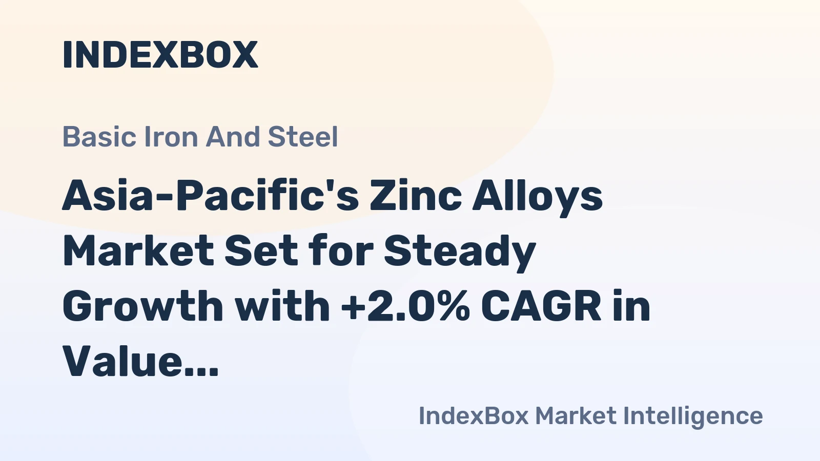 Asia-Pacific's Zinc Alloys Market Set for Steady Growth with +2.0% CAGR in Value