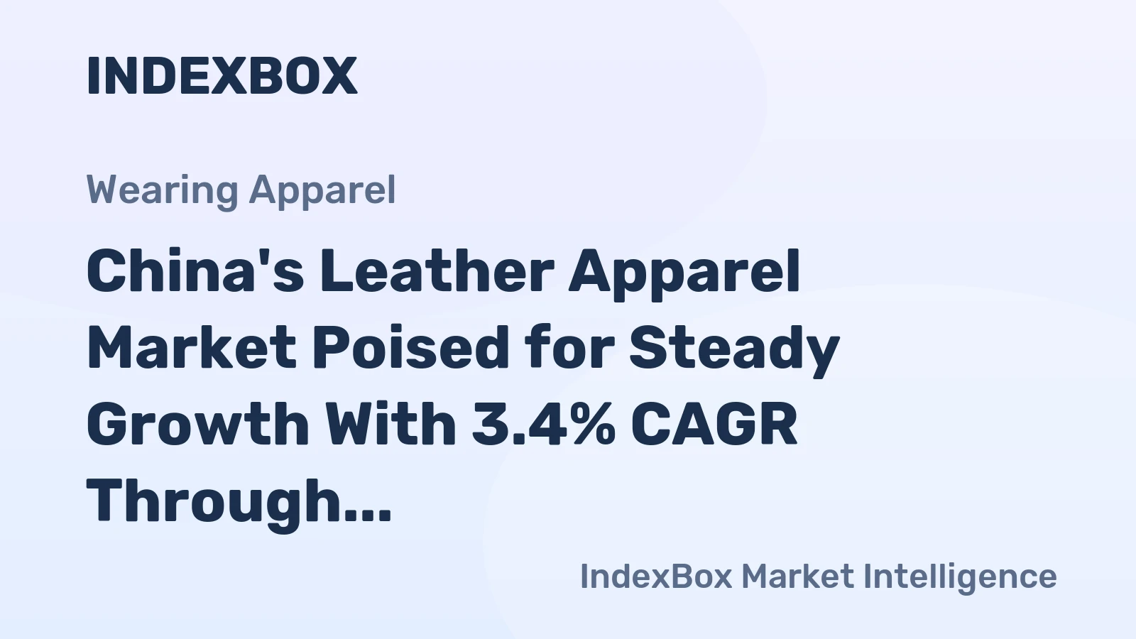 China's Leather Apparel Market Poised for Steady Growth With 3.4% CAGR Through 2035