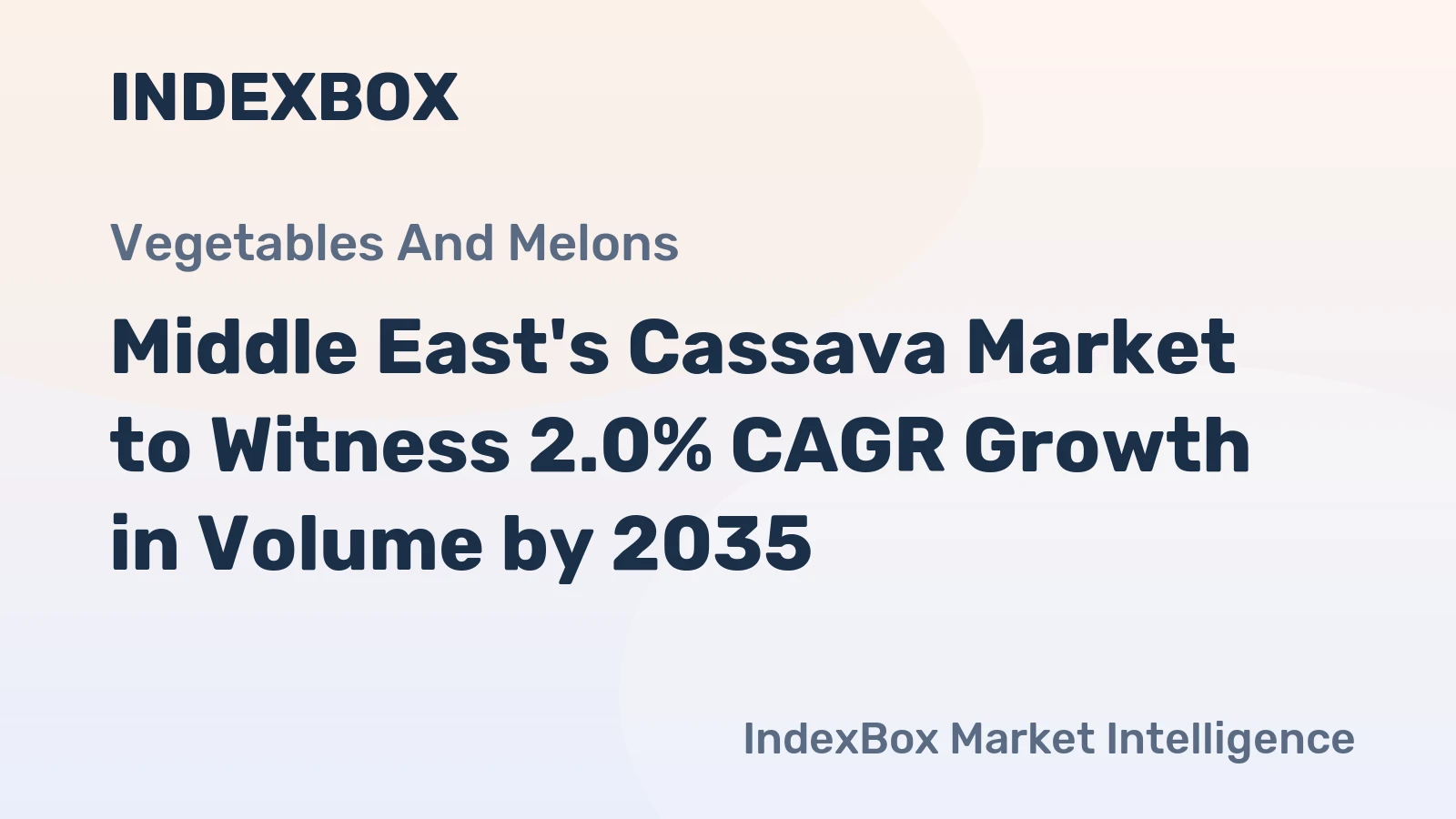 Middle East's Cassava Market to Witness 2.0% CAGR Growth in Volume by 2035