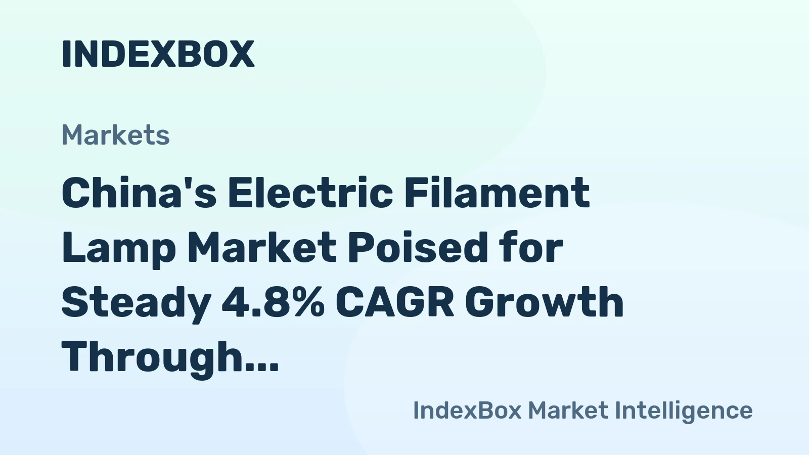 China's Electric Filament Lamp Market Poised for Steady 4.8% CAGR Growth Through 2035