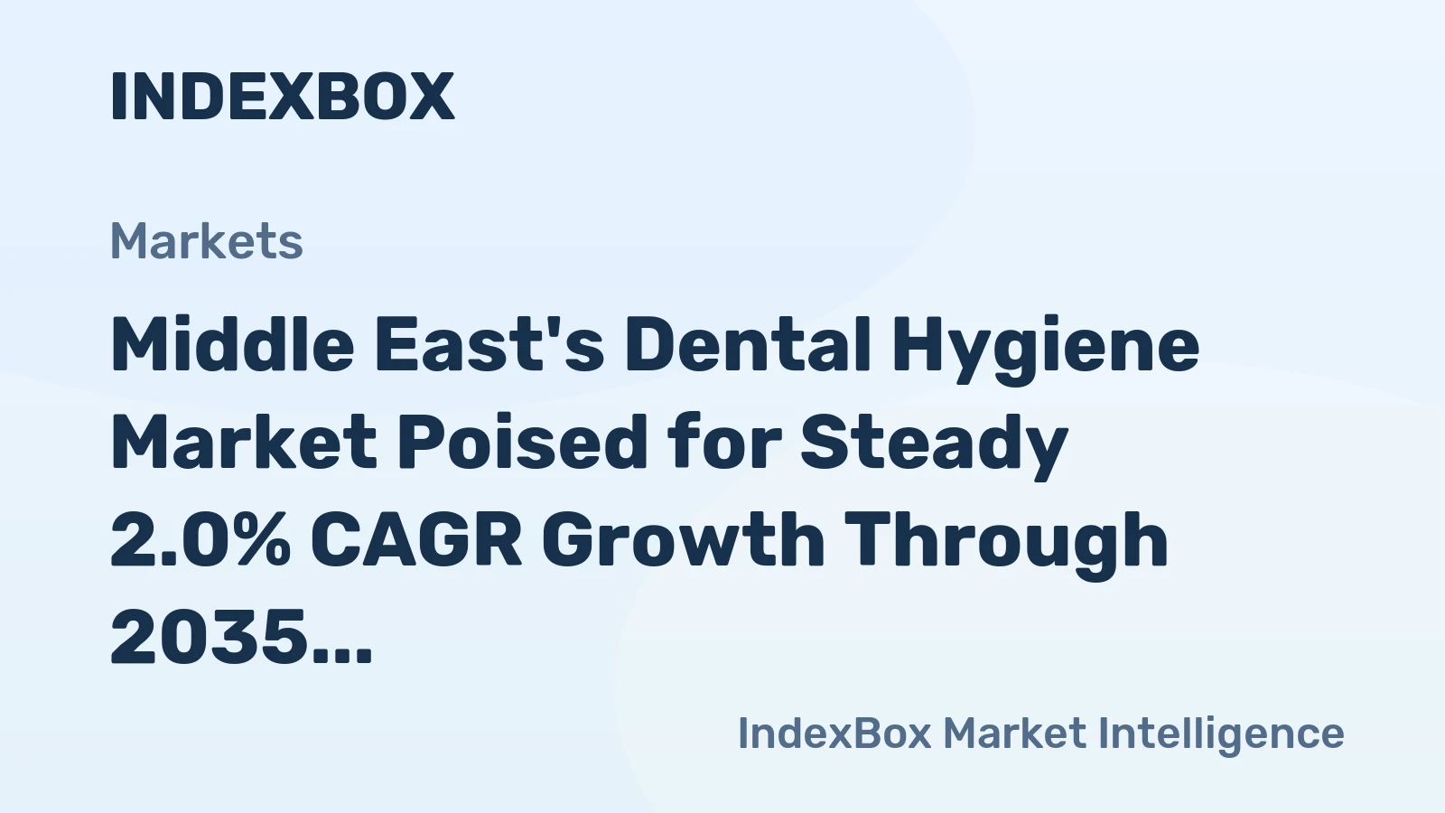 Middle East's Dental Hygiene Market Poised for Steady 2.0% CAGR Growth Through 2035