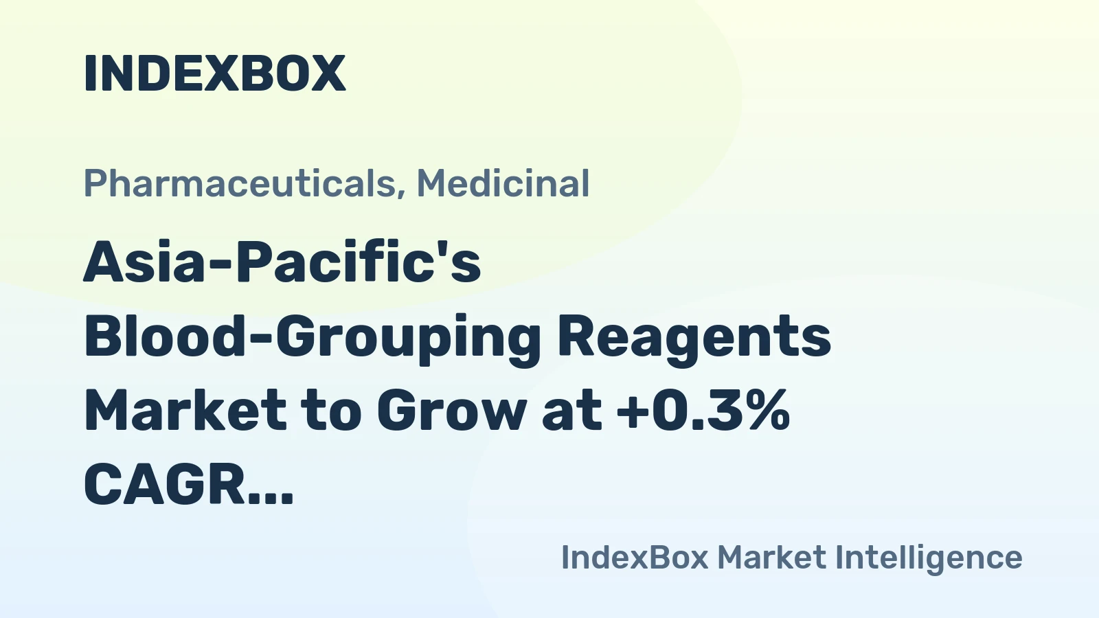 Asia-Pacific's Blood-Grouping Reagents Market to Grow at +0.3% CAGR, Reaching 19K Tons by 2035