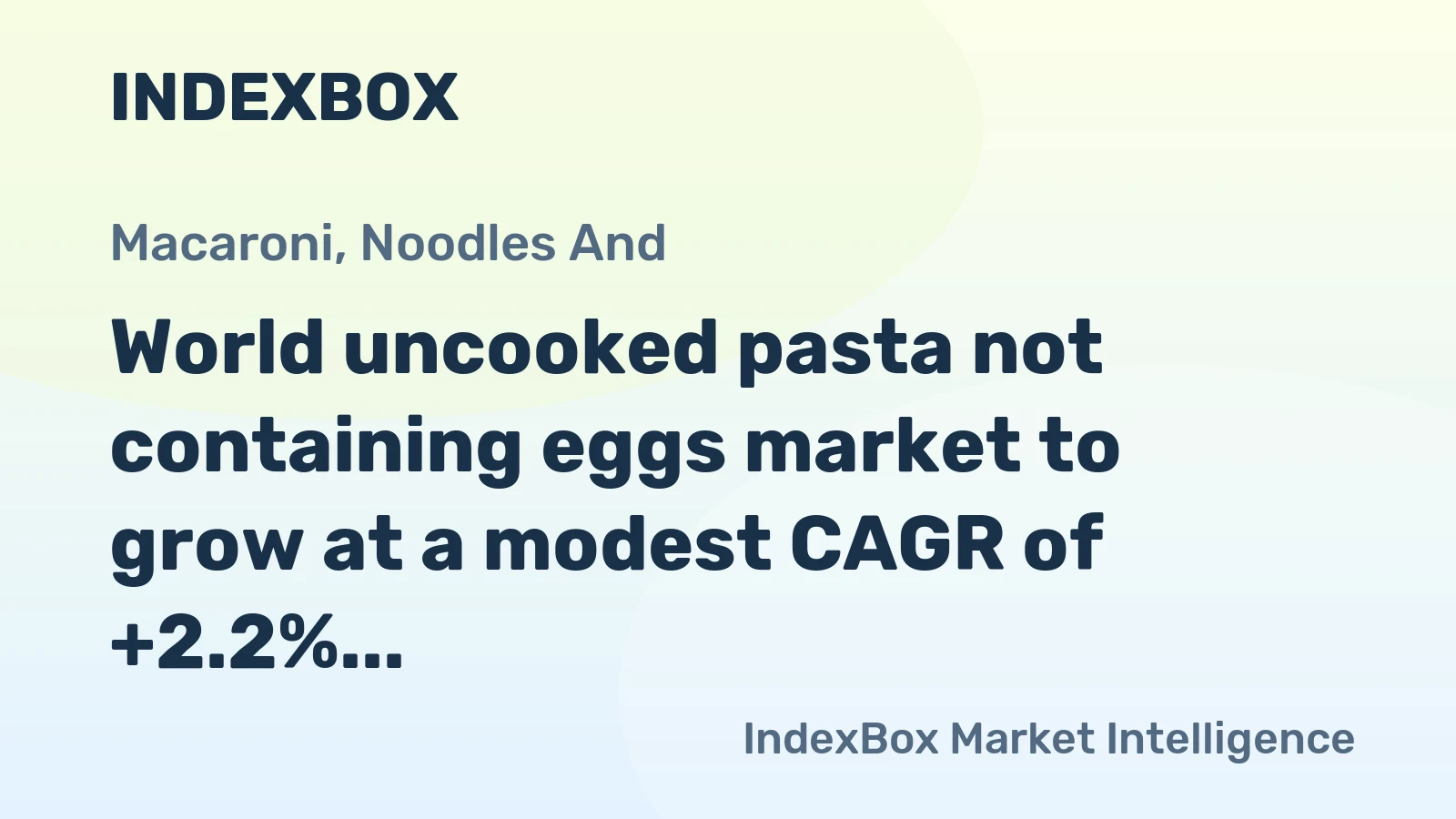 World uncooked pasta not containing eggs market to grow at a modest CAGR of +2.2%, reaching $57.1B by 2035.