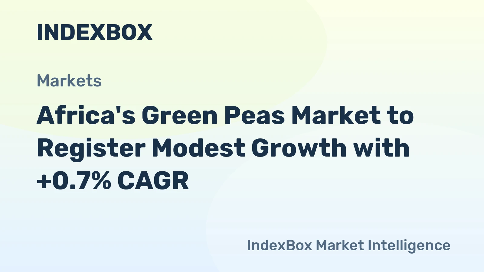Africa's Green Peas Market to Register Modest Growth with +0.7% CAGR