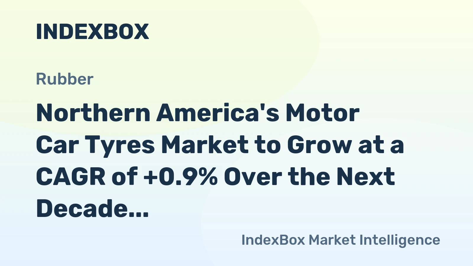 Northern America's Motor Car Tyres Market to Grow at a CAGR of +0.9% Over the Next Decade