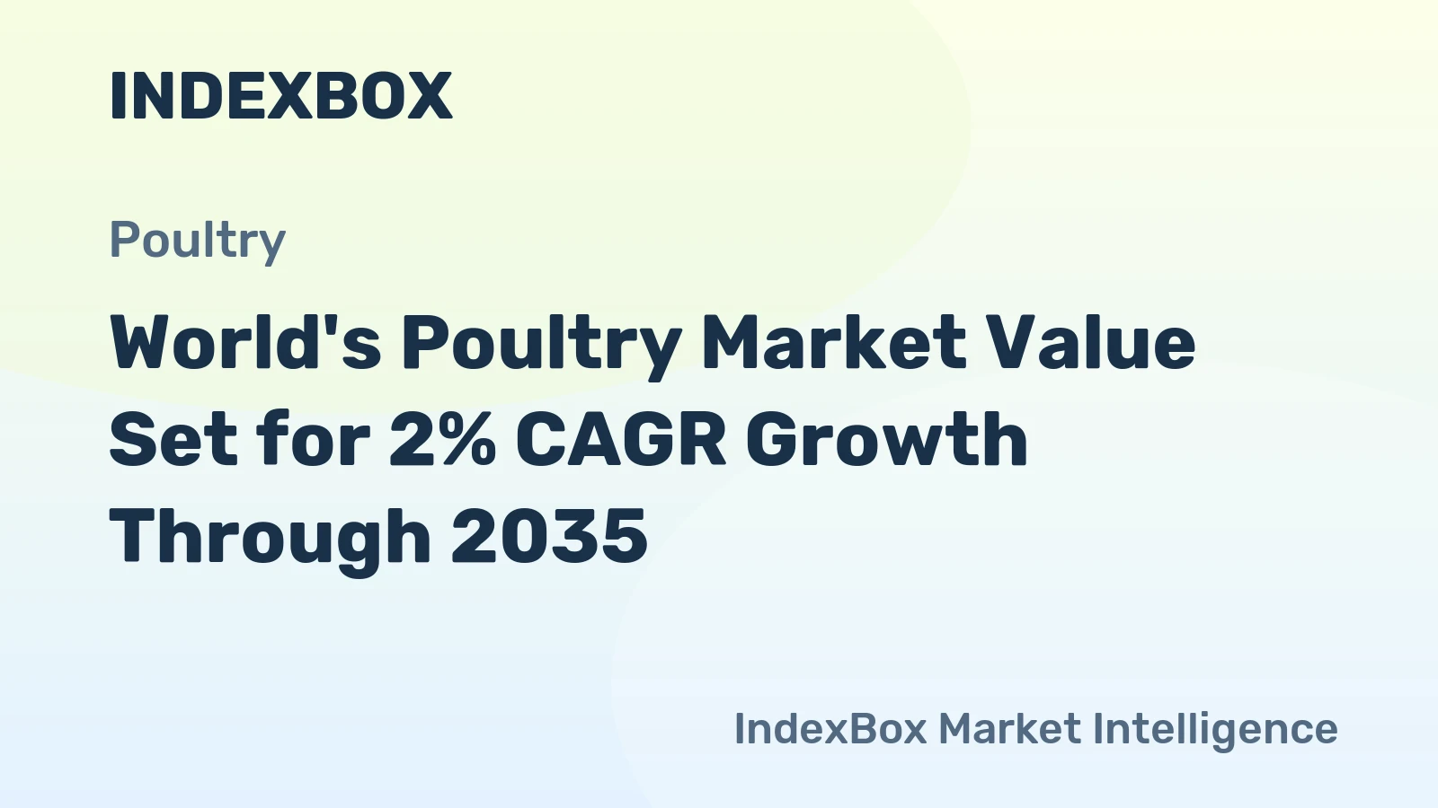 World's Poultry Market Value Set for 2% CAGR Growth Through 2035