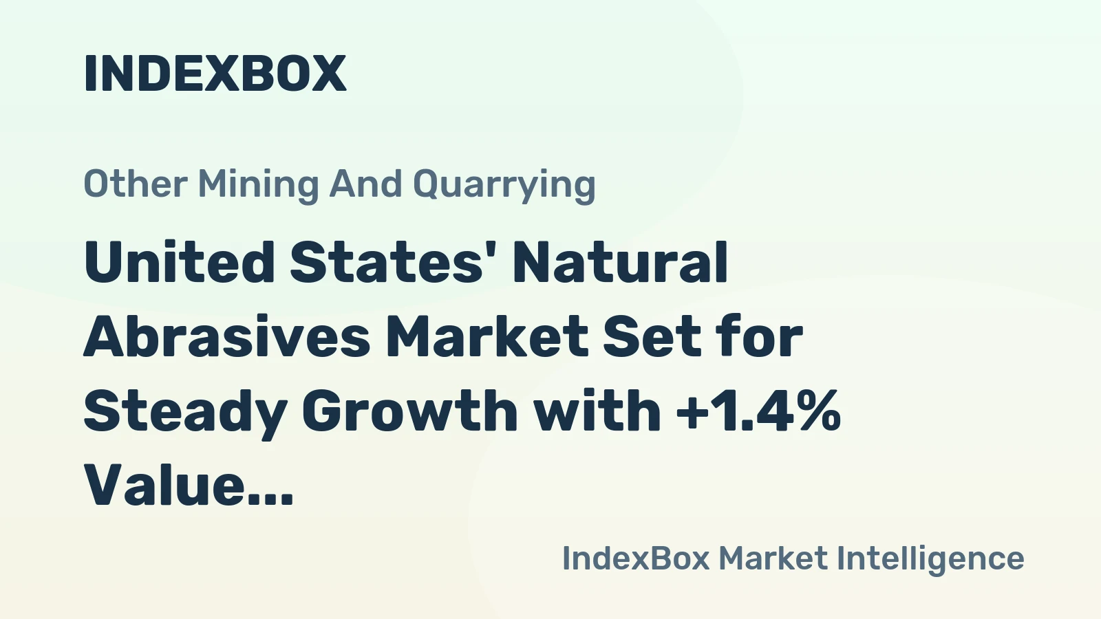 United States' Natural Abrasives Market Set for Steady Growth with +1.4% Value CAGR Through 2035