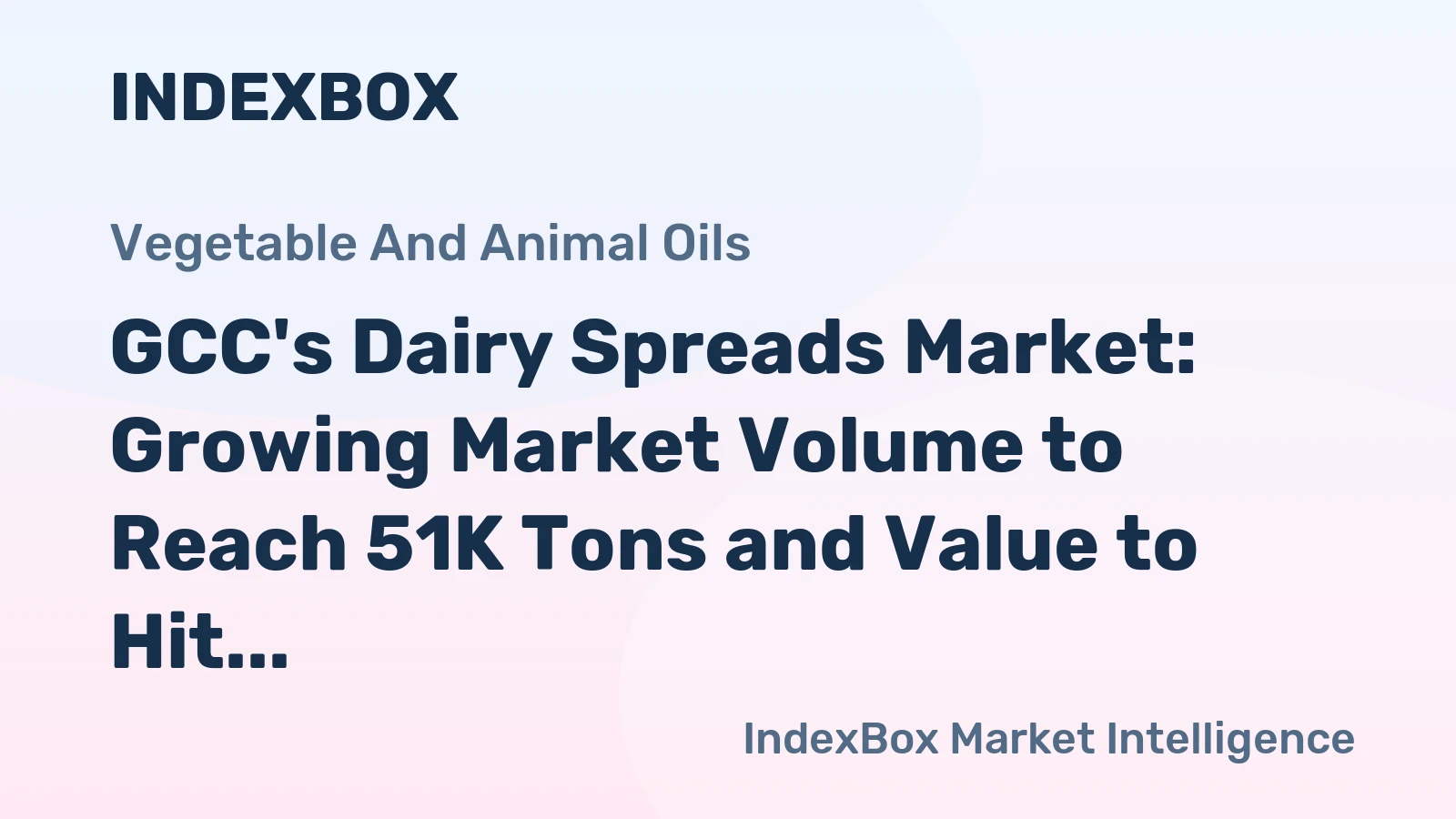 GCC's Dairy Spreads Market: Growing Market Volume to Reach 51K Tons and Value to Hit $307M by 2035