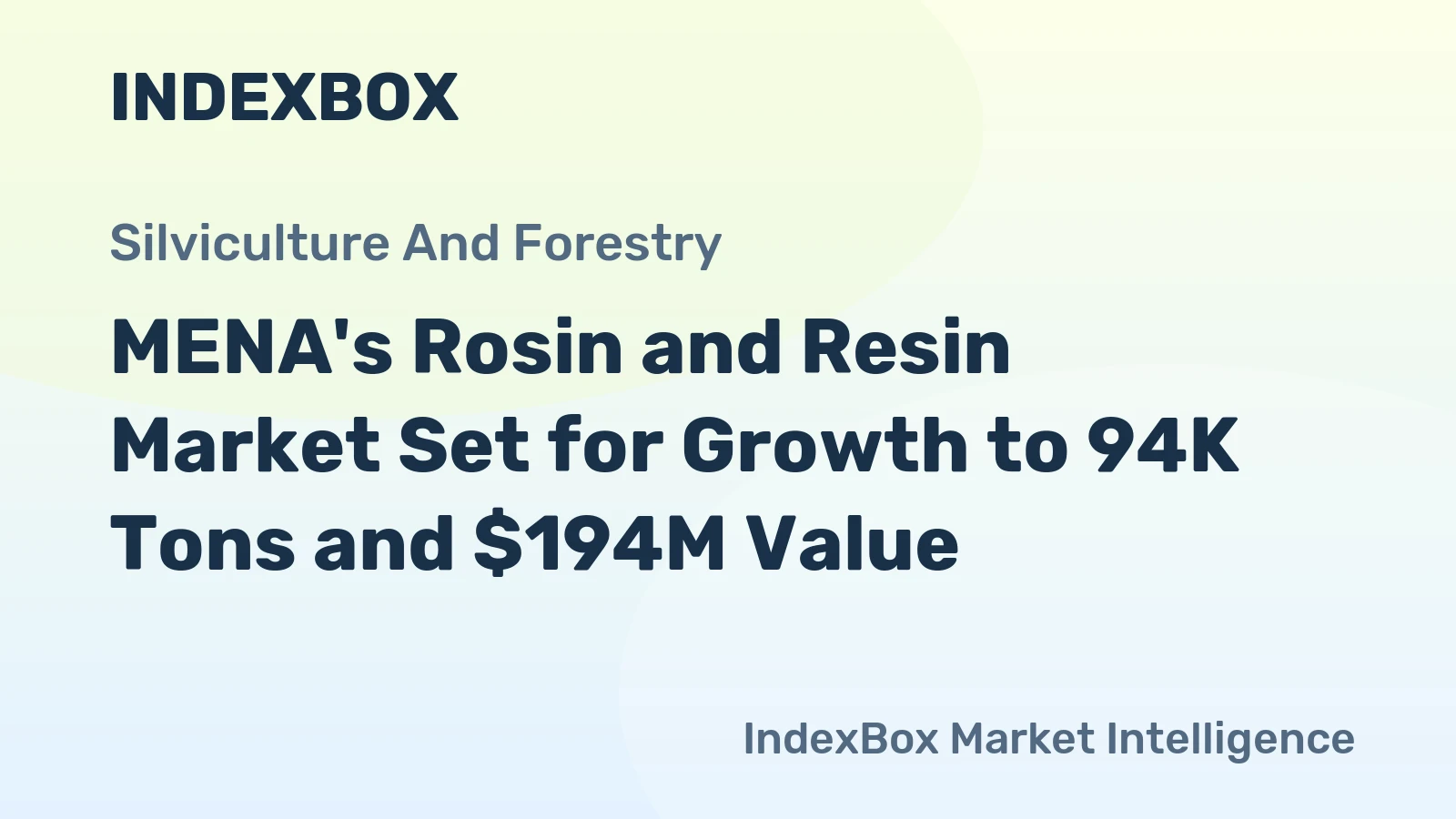 MENA's Rosin and Resin Market Set for Growth to 94K Tons and $194M Value