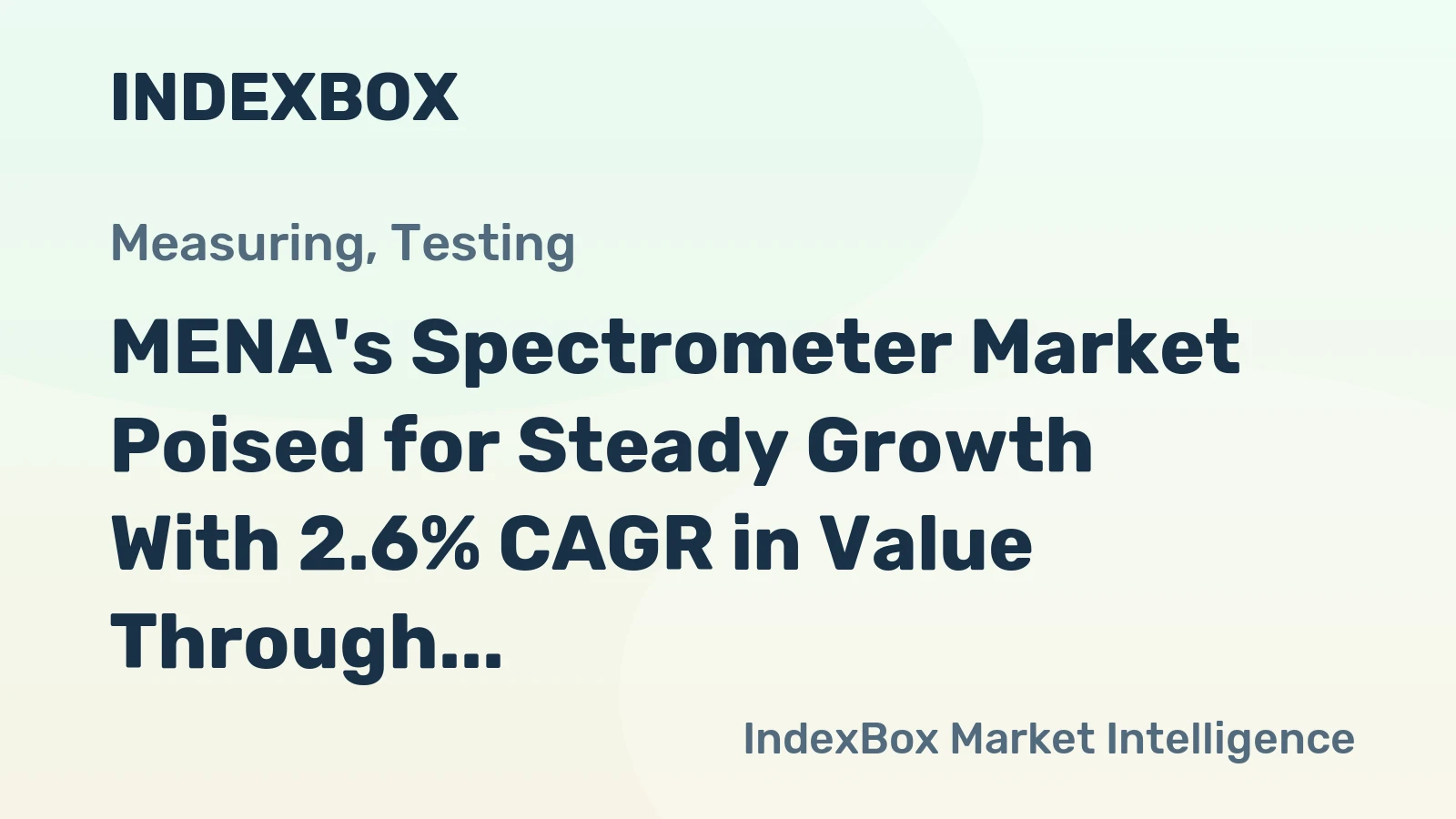 MENA's Spectrometer Market Poised for Steady Growth With 2.6% CAGR in Value Through 2035