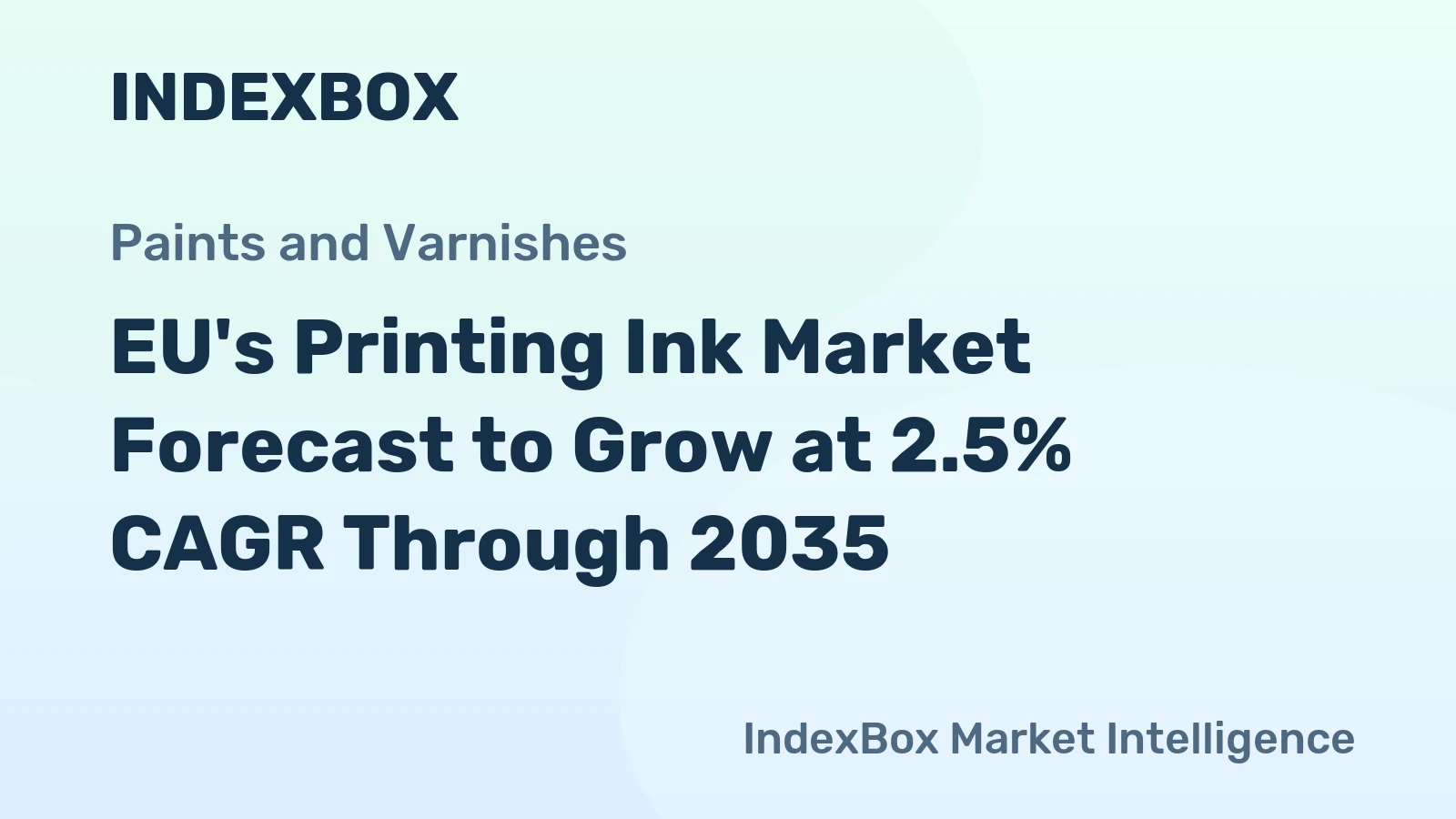 EU's Printing Ink Market Forecast to Grow at 2.5% CAGR Through 2035