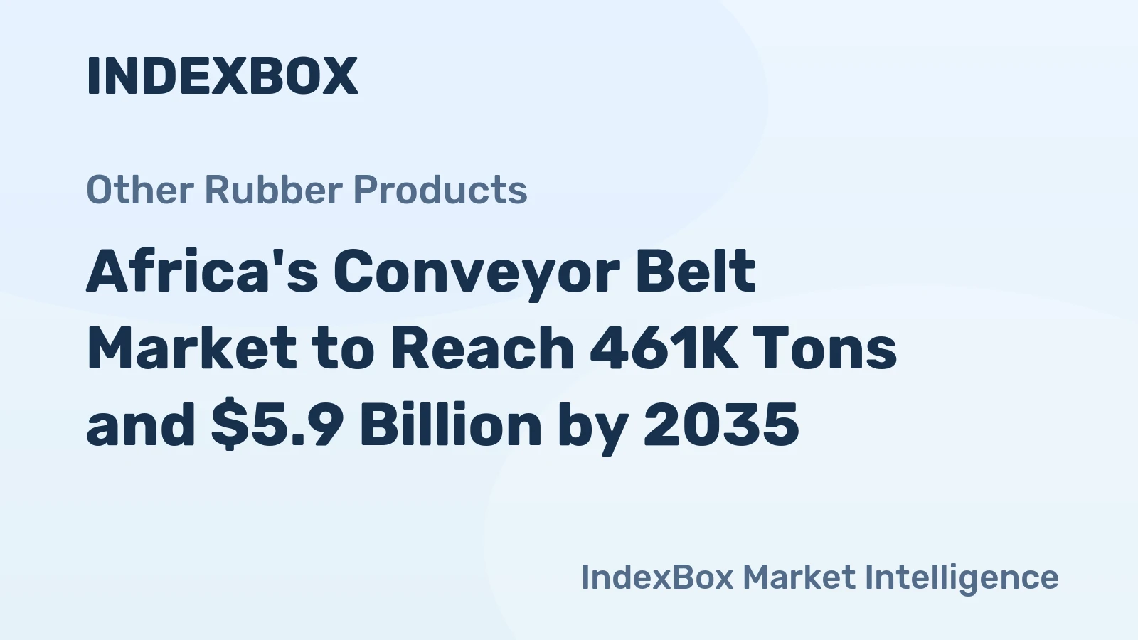 Africa's Conveyor Belt Market to Reach 461K Tons and $5.9 Billion by 2035