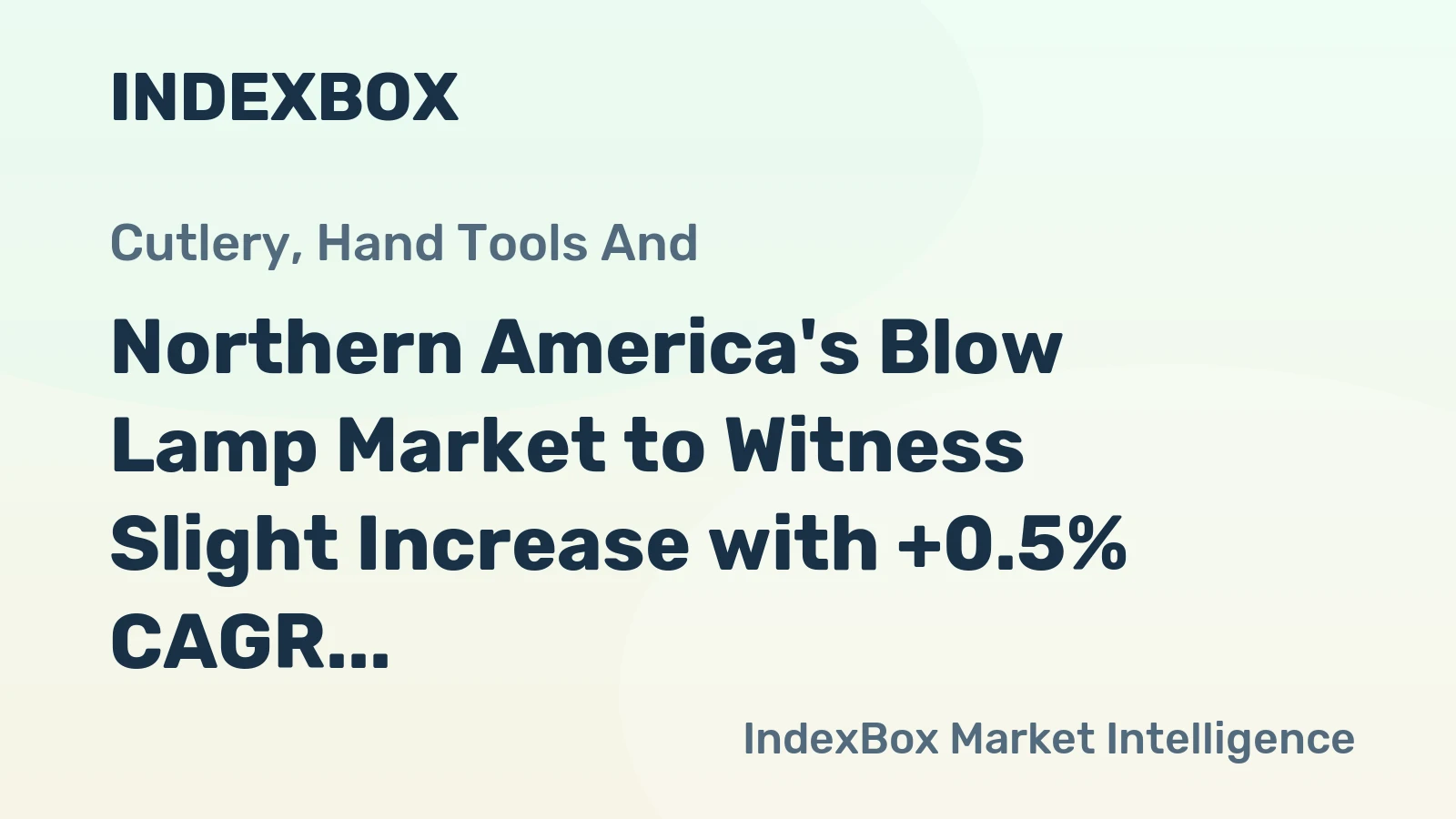 Northern America's Blow Lamp Market to Witness Slight Increase with +0.5% CAGR Over Next Decade