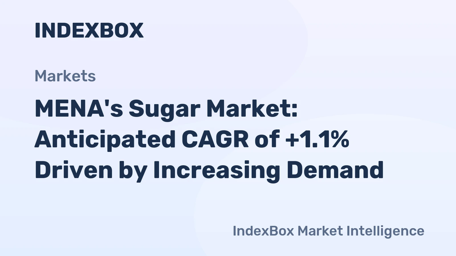 MENA's Sugar Market: Anticipated CAGR of +1.1% Driven by Increasing Demand