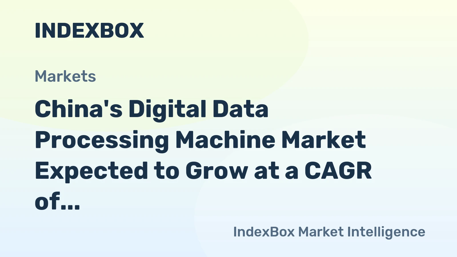 China's Digital Data Processing Machine Market Expected to Grow at a CAGR of +0.3% Over the Next Decade