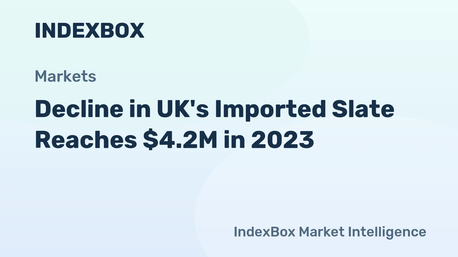 Decline in UK's Imported Slate Reaches $4.2M in 2023