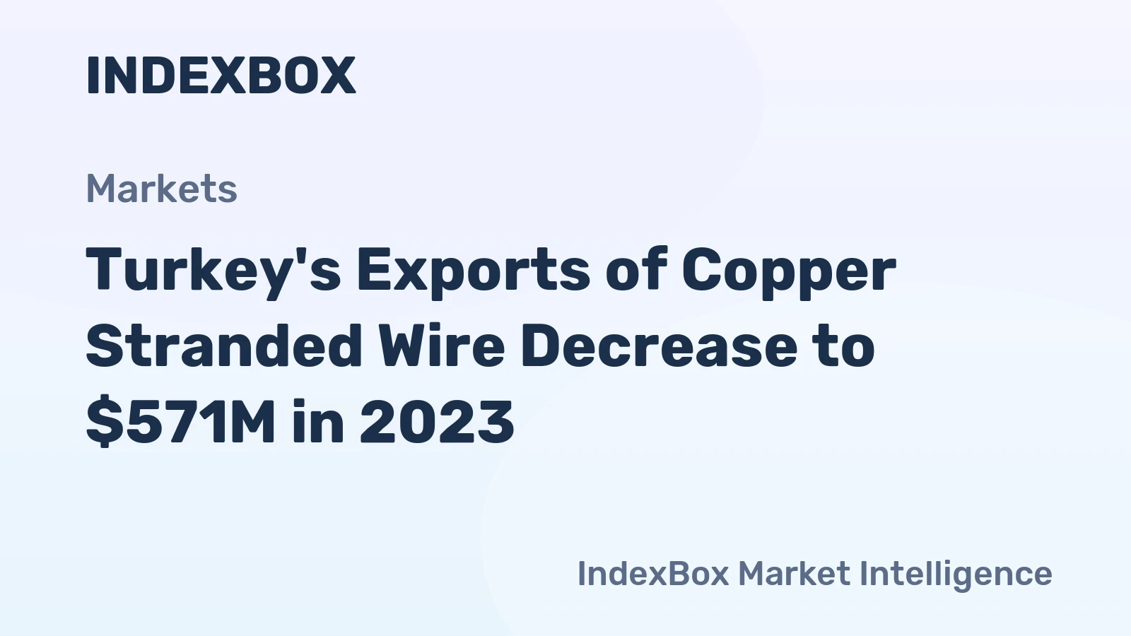 Turkey's Exports of Copper Stranded Wire Decrease to $571M in 2023