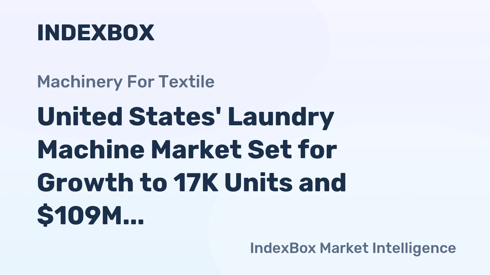 United States' Laundry Machine Market Set for Growth to 17K Units and $109M by 2035