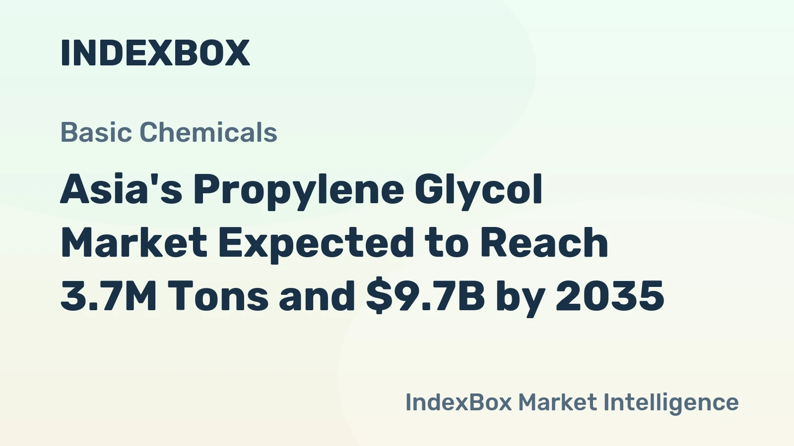 Asia's Propylene Glycol Market Expected to Reach 3.7M Tons and $9.7B by 2035