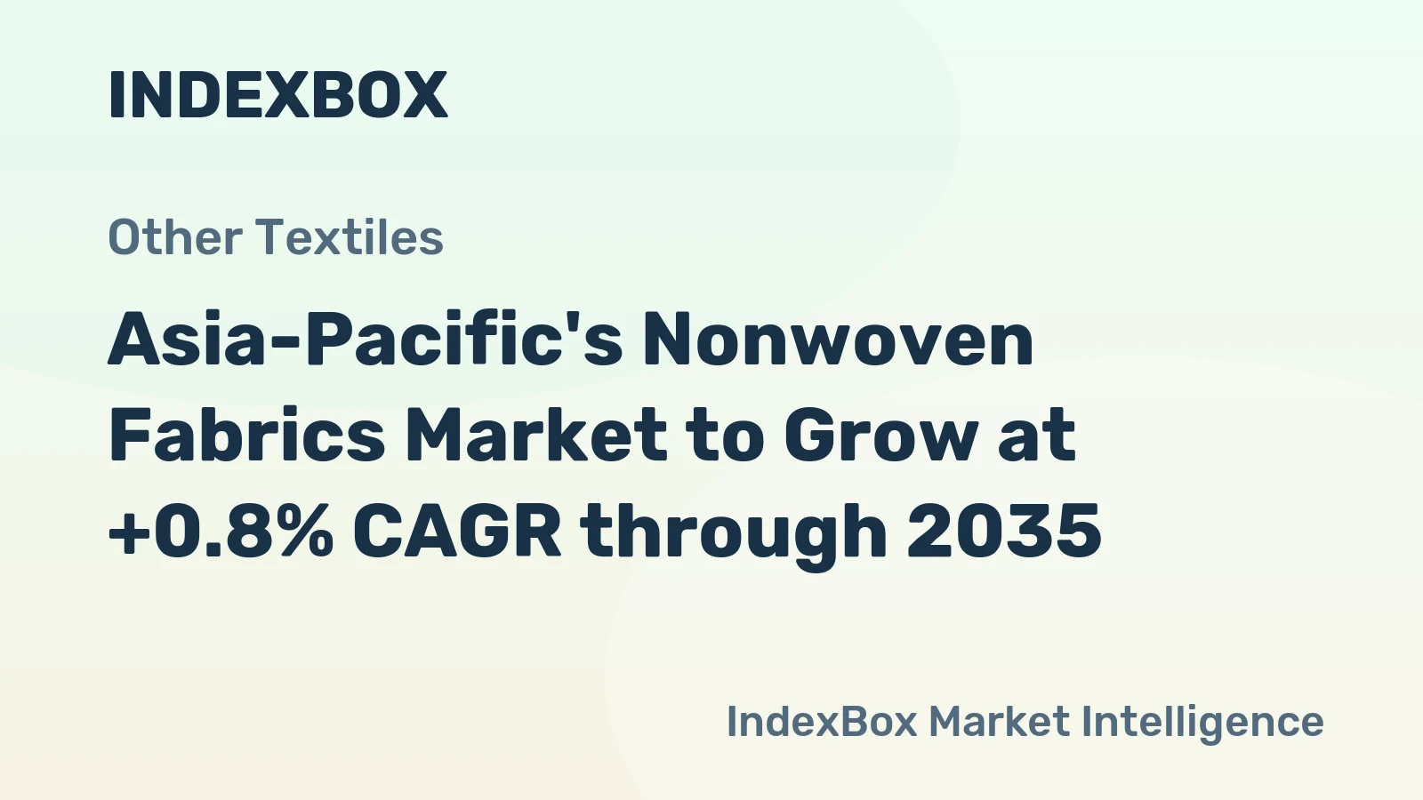 Asia-Pacific's Nonwoven Fabrics Market to Grow at +0.8% CAGR through 2035