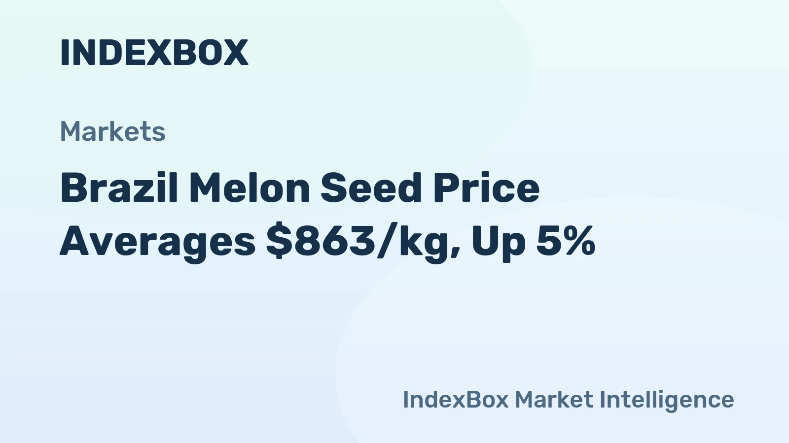 Brazil Melon Seed Price Averages $863/kg, Up 5%