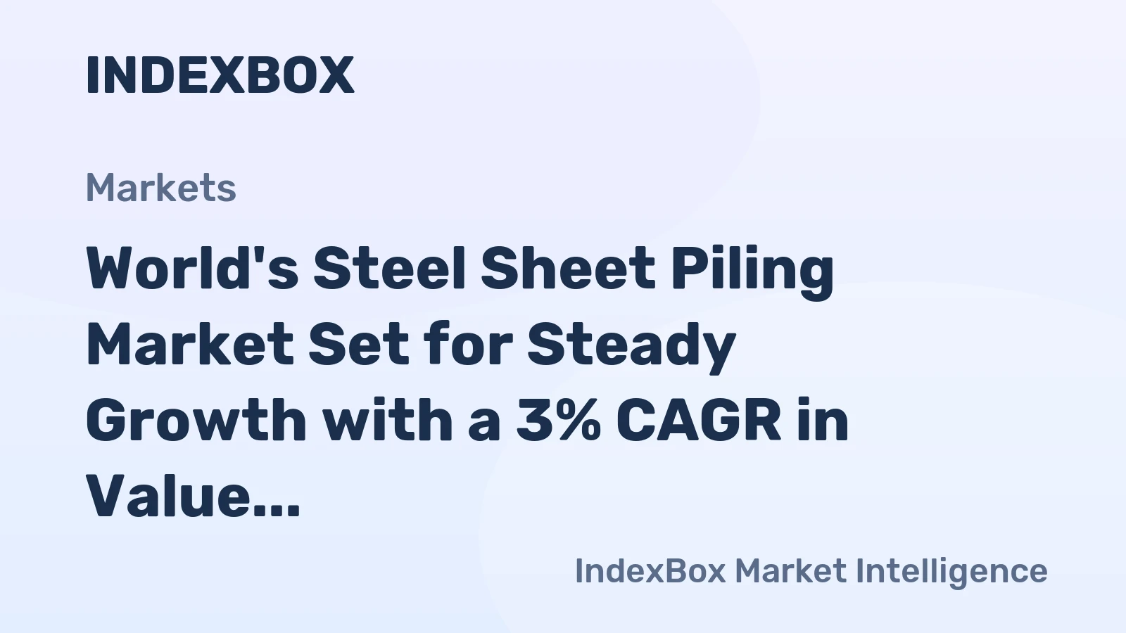World's Steel Sheet Piling Market Set for Steady Growth with a 3% CAGR in Value Through 2035