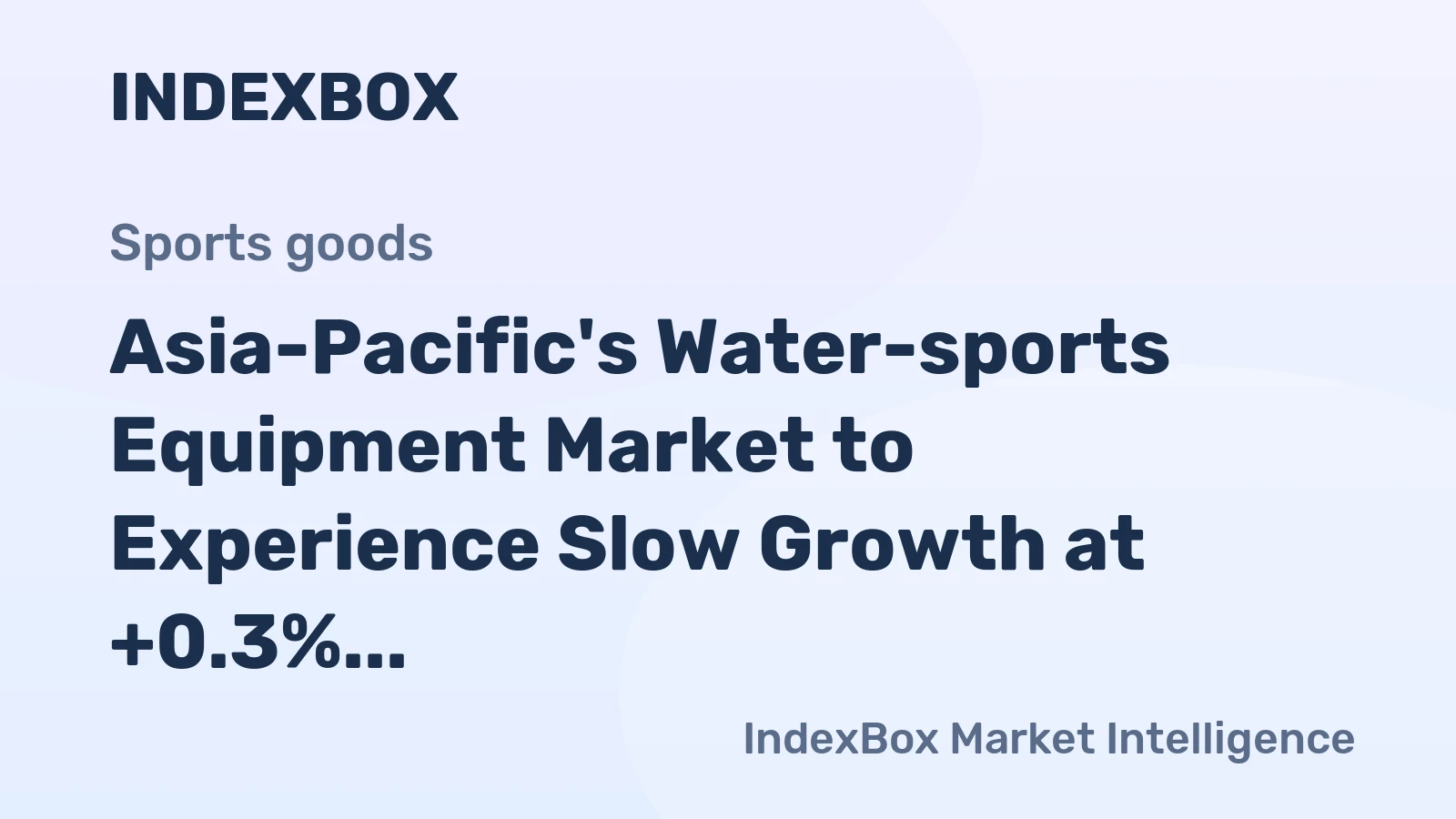 Asia-Pacific's Water-sports Equipment Market to Experience Slow Growth at +0.3% CAGR through 2035