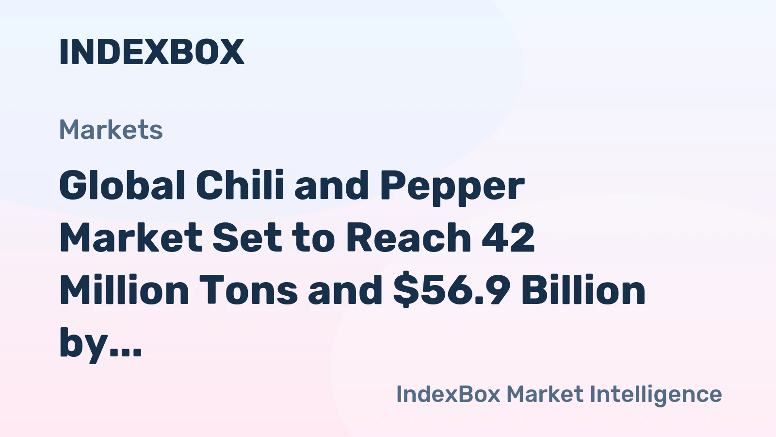Global Chili and Pepper Market Set to Reach 42 Million Tons and $56.9 Billion by 2035
