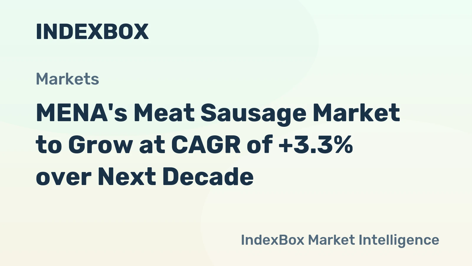 MENA's Meat Sausage Market to Grow at CAGR of +3.3% over Next Decade