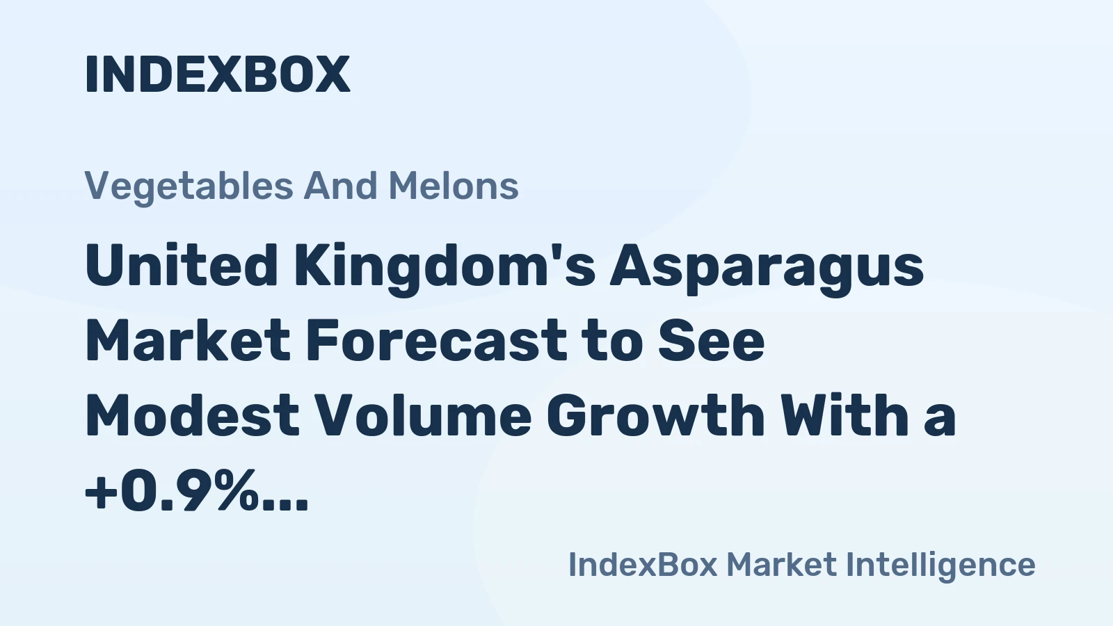 United Kingdom's Asparagus Market Forecast to See Modest Volume Growth With a +0.9% CAGR Through 2035