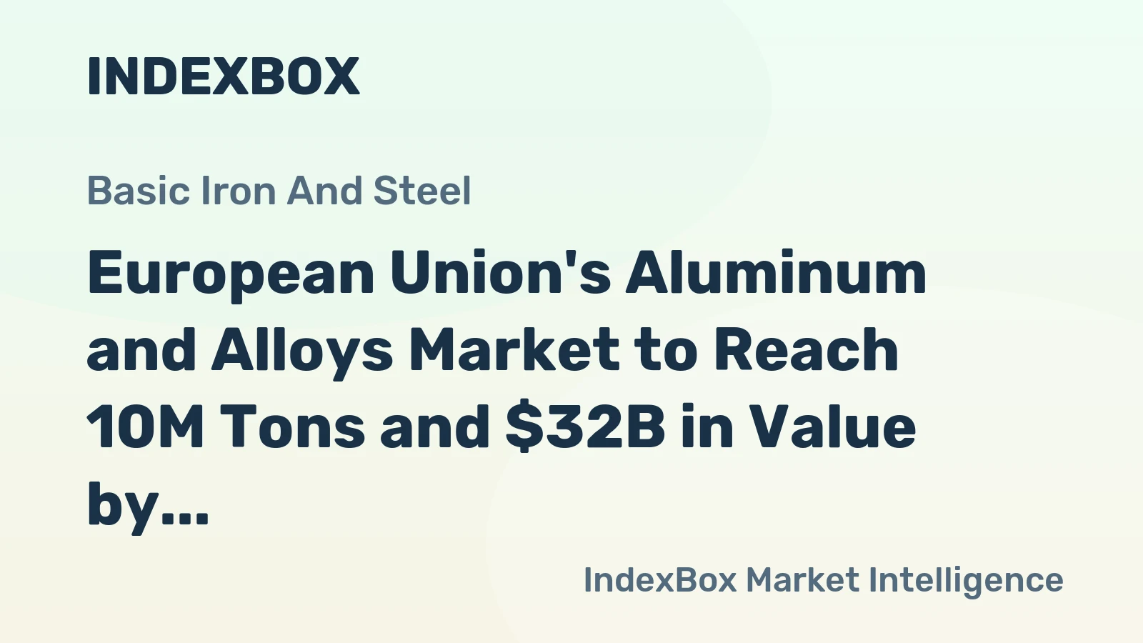 European Union's Aluminum and Alloys Market to Reach 10M Tons and $32B in Value by 2035, Driven by Increasing Demand