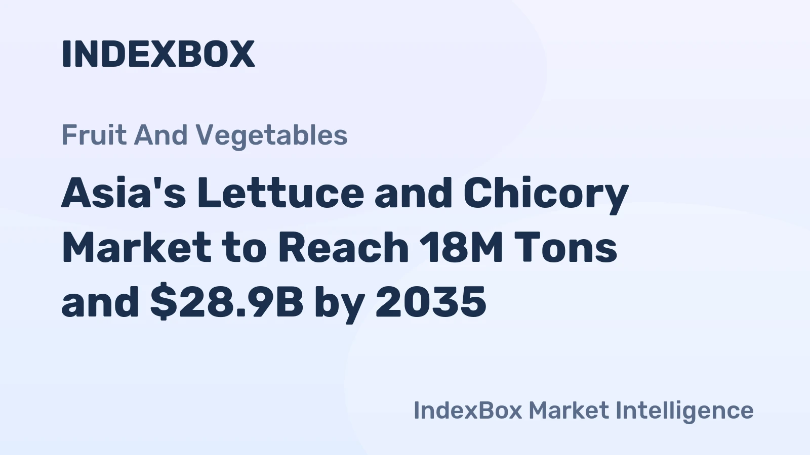 Asia's Lettuce and Chicory Market to Reach 18M Tons and $28.9B by 2035