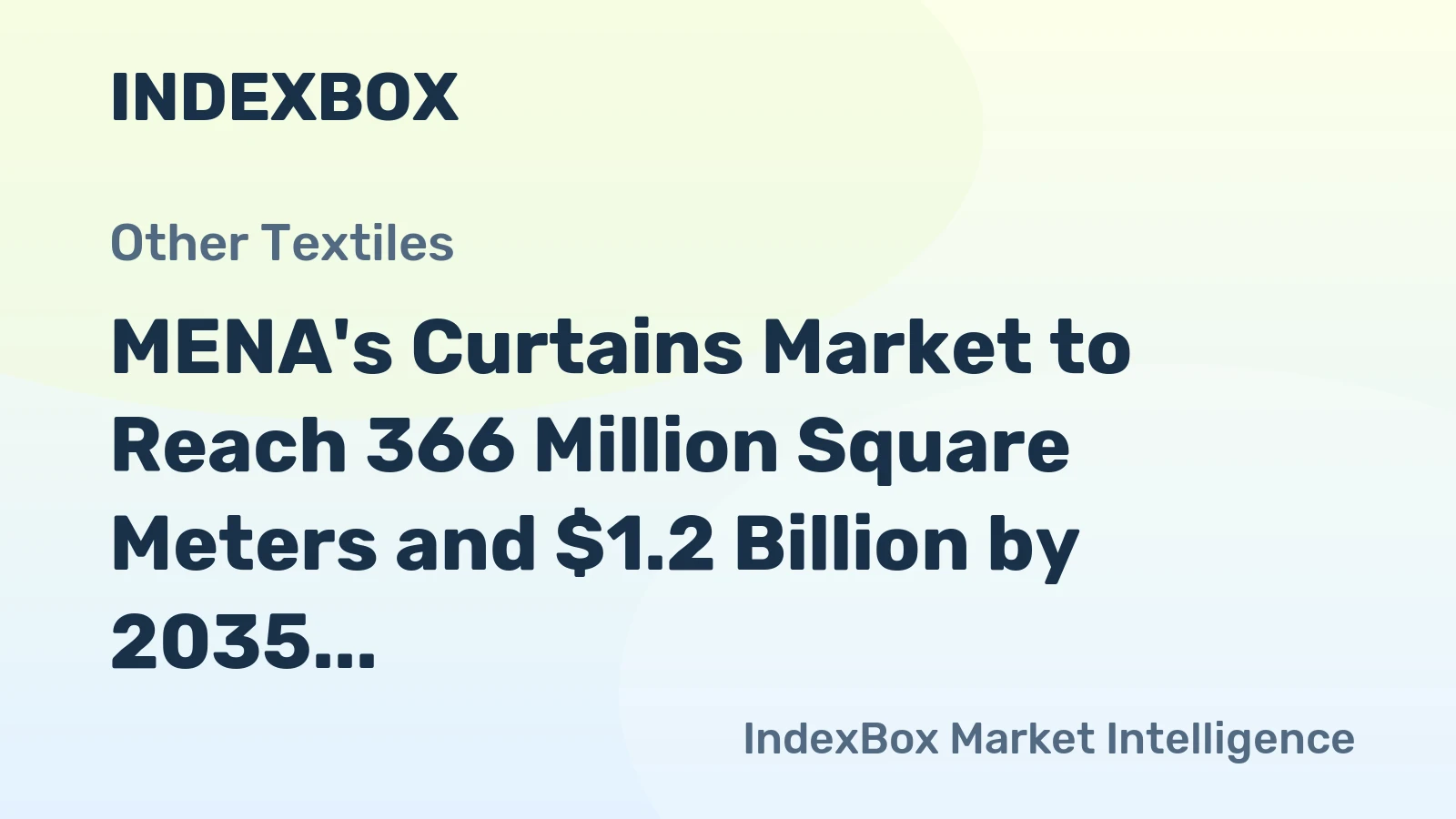 MENA's Curtains Market to Reach 366 Million Square Meters and $1.2 Billion by 2035