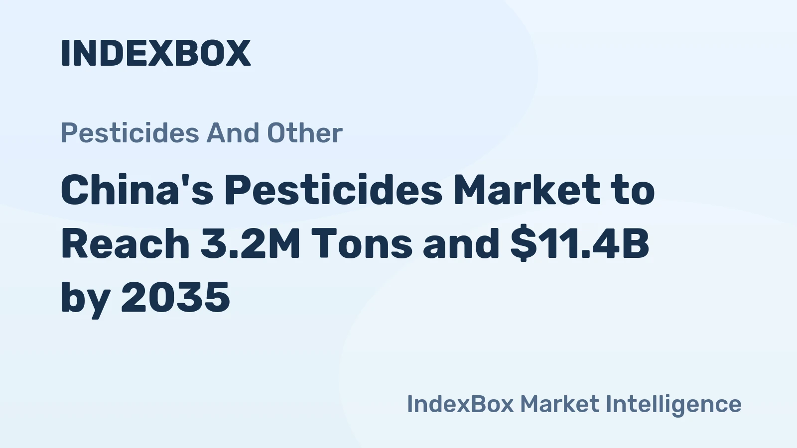 China's Pesticides Market to Reach 3.2M Tons and $11.4B by 2035