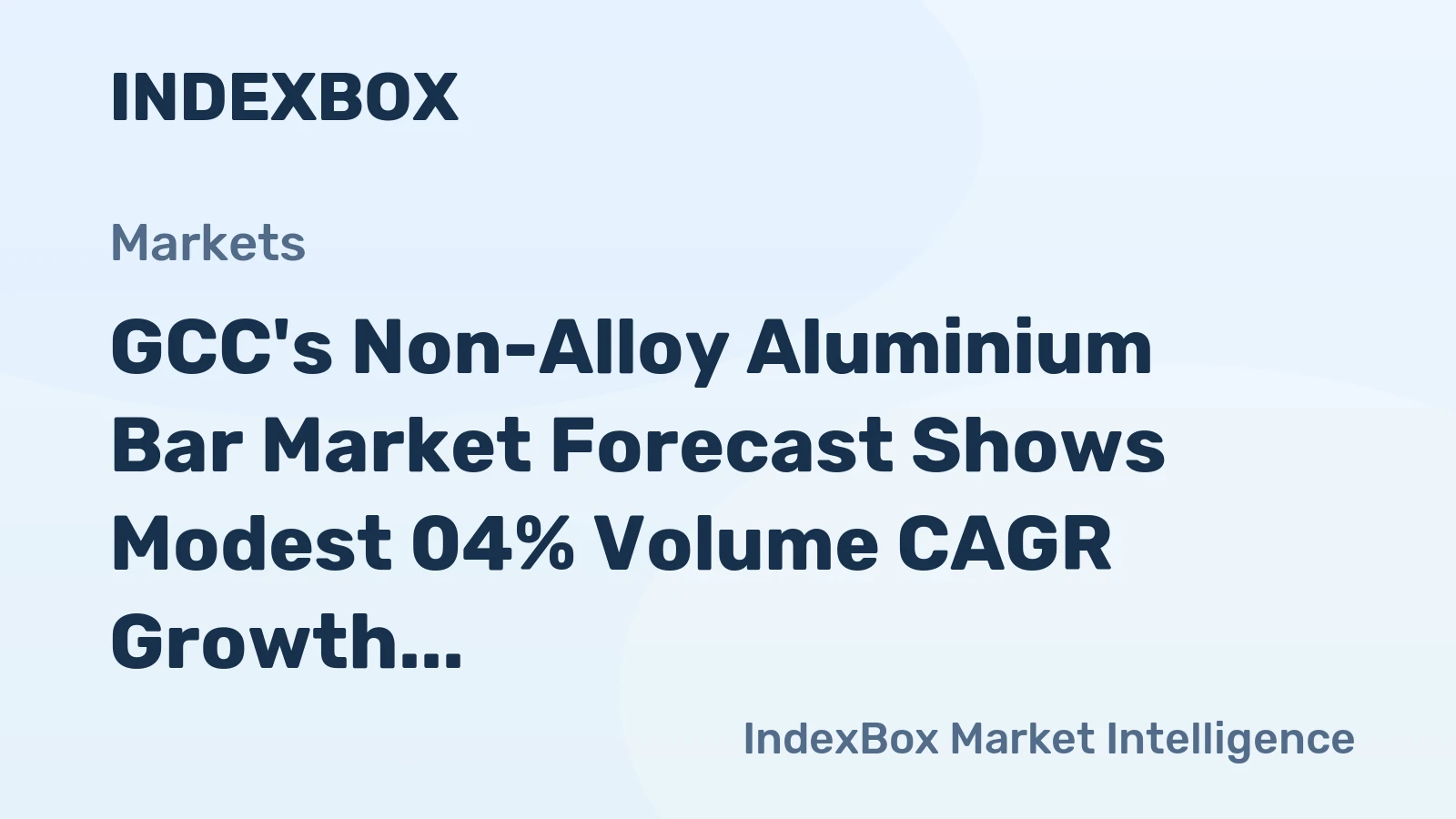 GCC's Non-Alloy Aluminium Bar Market Forecast Shows Modest 04% Volume CAGR Growth Through 2035