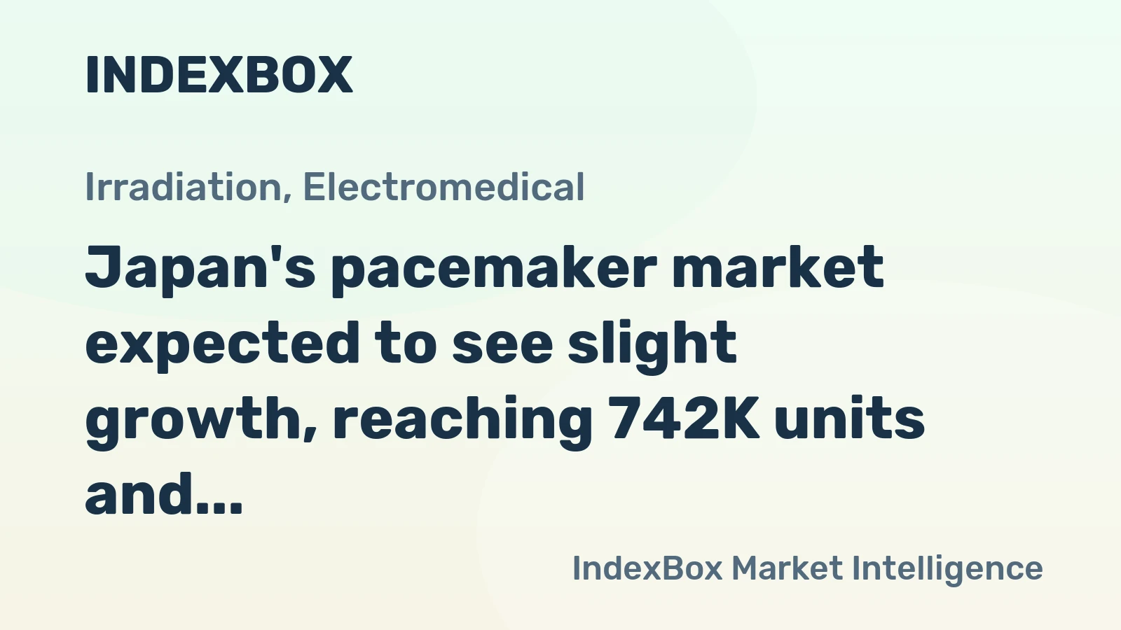 Japan's pacemaker market expected to see slight growth, reaching 742K units and $1.4B by 2035