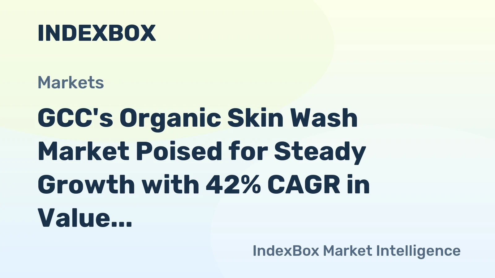 GCC's Organic Skin Wash Market Poised for Steady Growth with 42% CAGR in Value