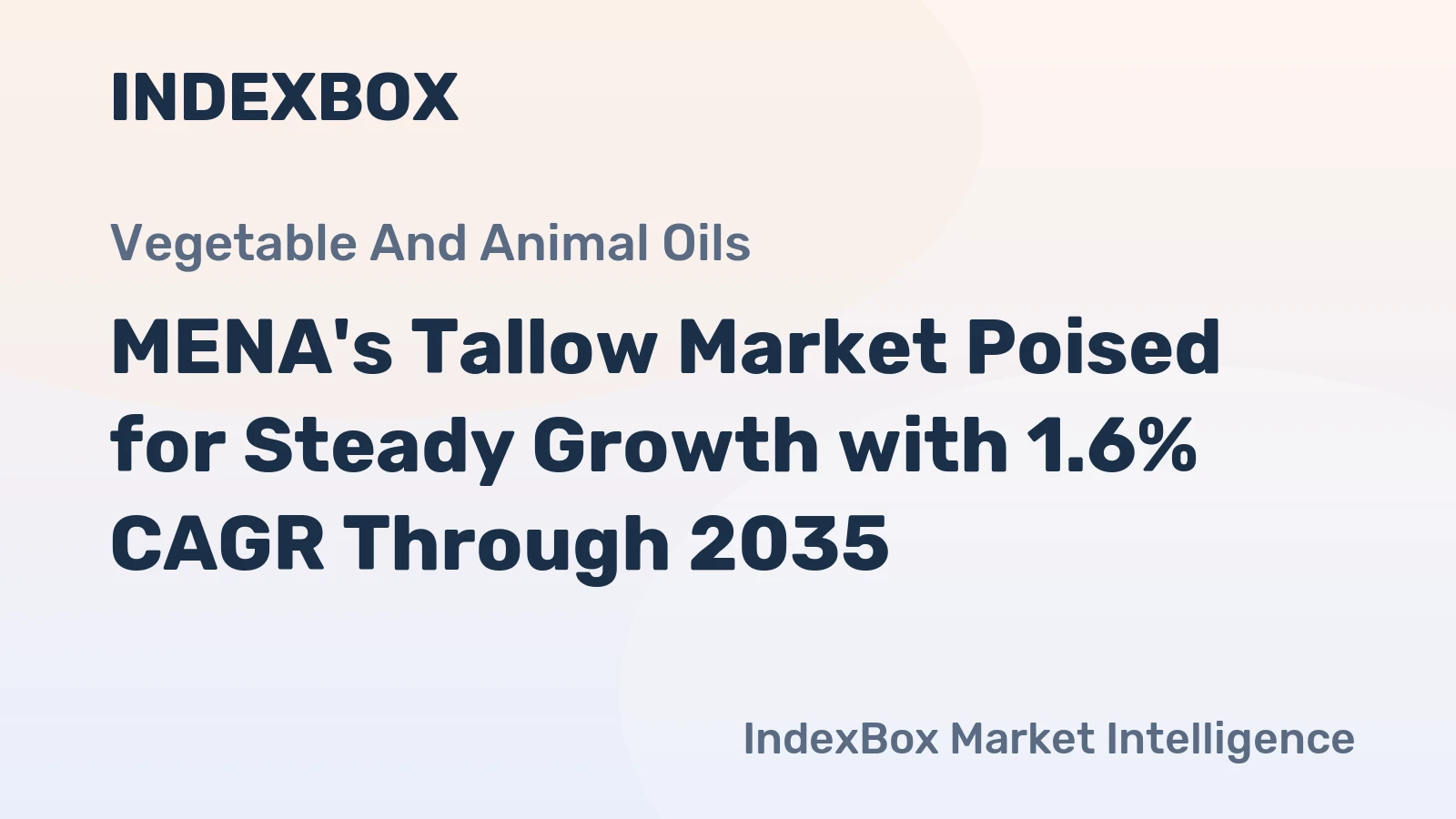 MENA's Tallow Market Poised for Steady Growth with 1.6% CAGR Through 2035