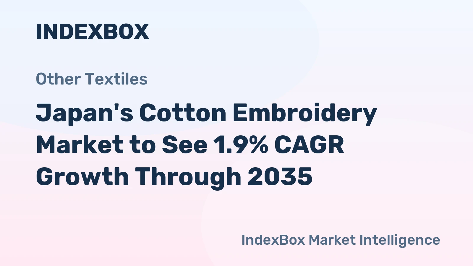Japan's Cotton Embroidery Market to See 1.9% CAGR Growth Through 2035