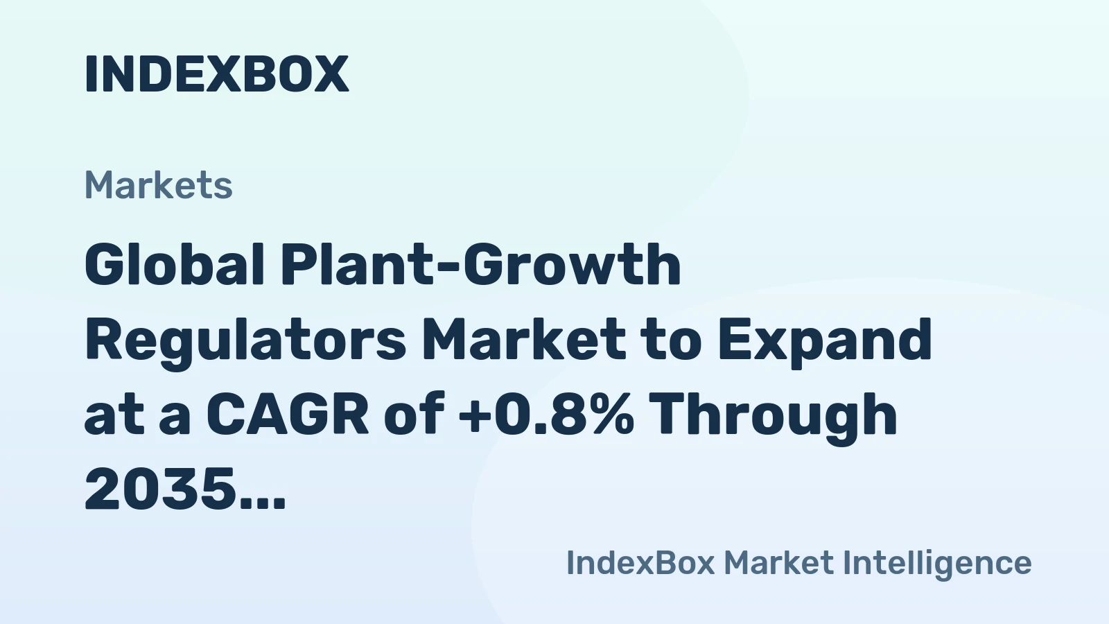 Global Plant-Growth Regulators Market to Expand at a CAGR of +0.8% Through 2035, Reaching 4.9M Tons
