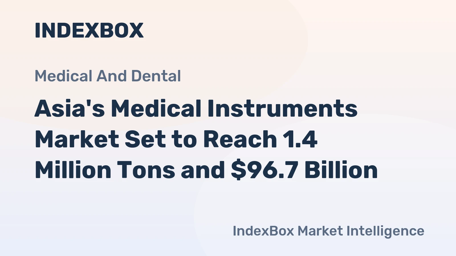 Asia's Medical Instruments Market Set to Reach 1.4 Million Tons and $96.7 Billion