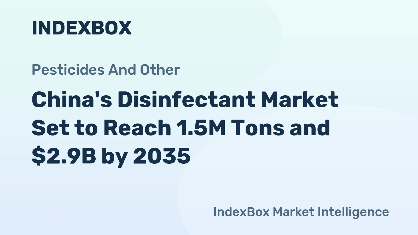 China's Disinfectant Market Set to Reach 1.5M Tons and $2.9B by 2035