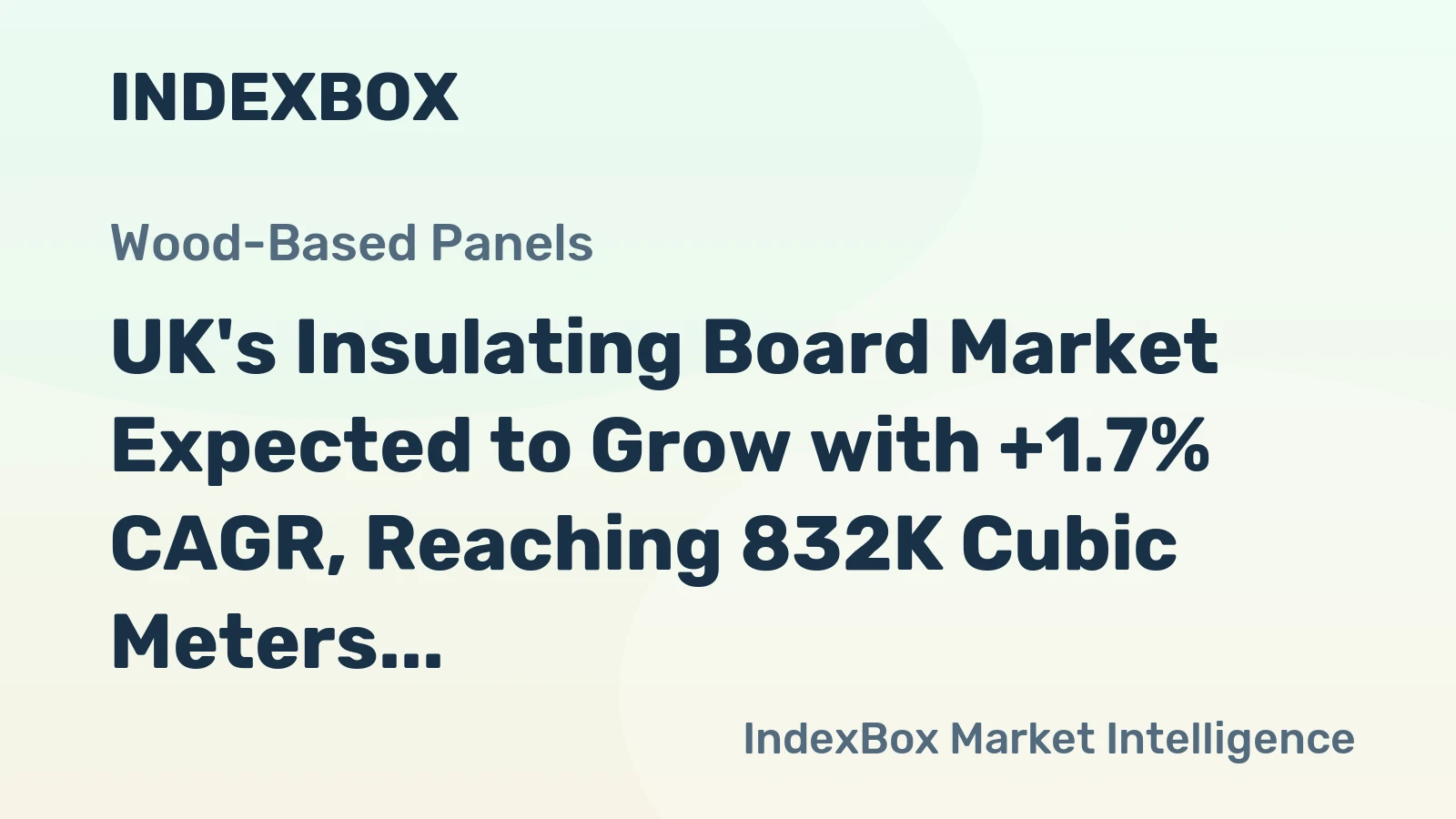 UK's Insulating Board Market Expected to Grow with +1.7% CAGR, Reaching 832K Cubic Meters by 2035